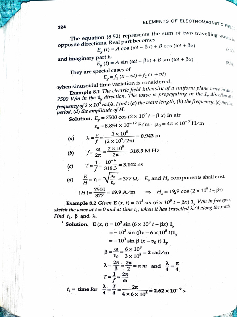 Eme Unit 5 Numericals | PDF | Waves | Dielectric