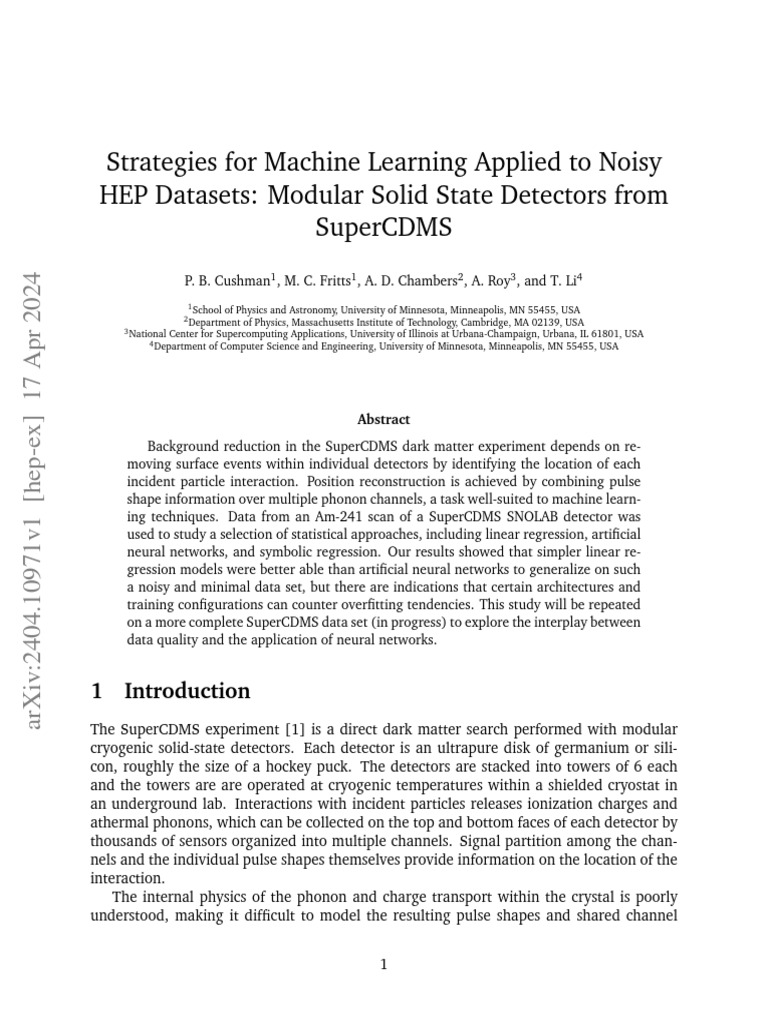Strategies For Machine Learning Applied To Noisy Hep Datasets: Modular ...