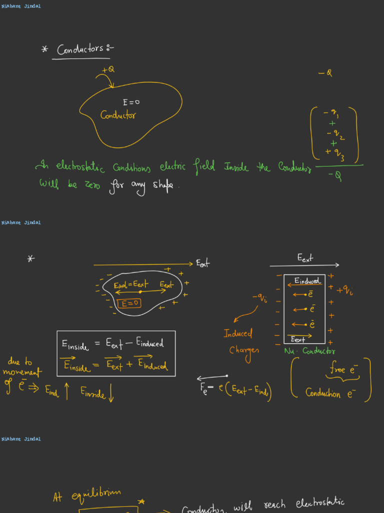 Electrostatics - L-11 (Class Notes) NJ - 247 | PDF