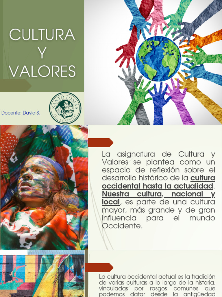 Cultura y Valores 1 | PDF | Sociedad | Educación en artes liberales
