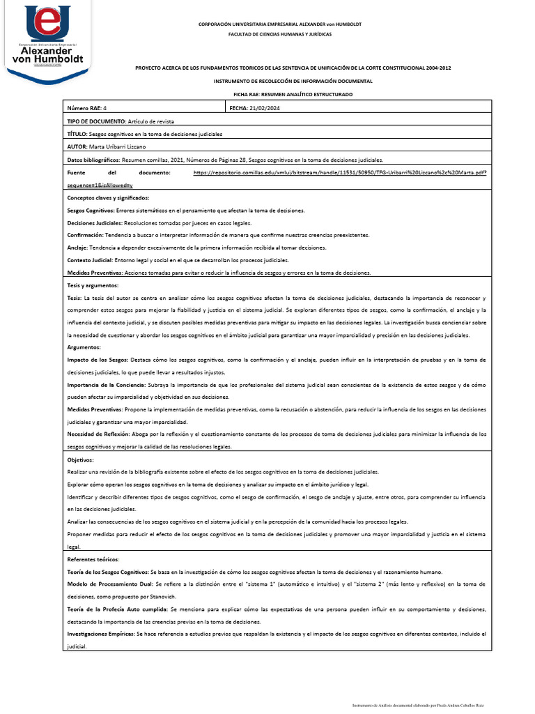 Ficha Rae #4 Septimo | PDF | Cognición | Toma de decisiones