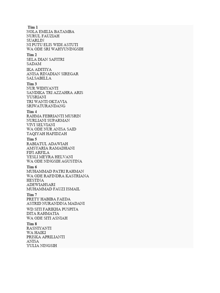 Tim 1 | PDF