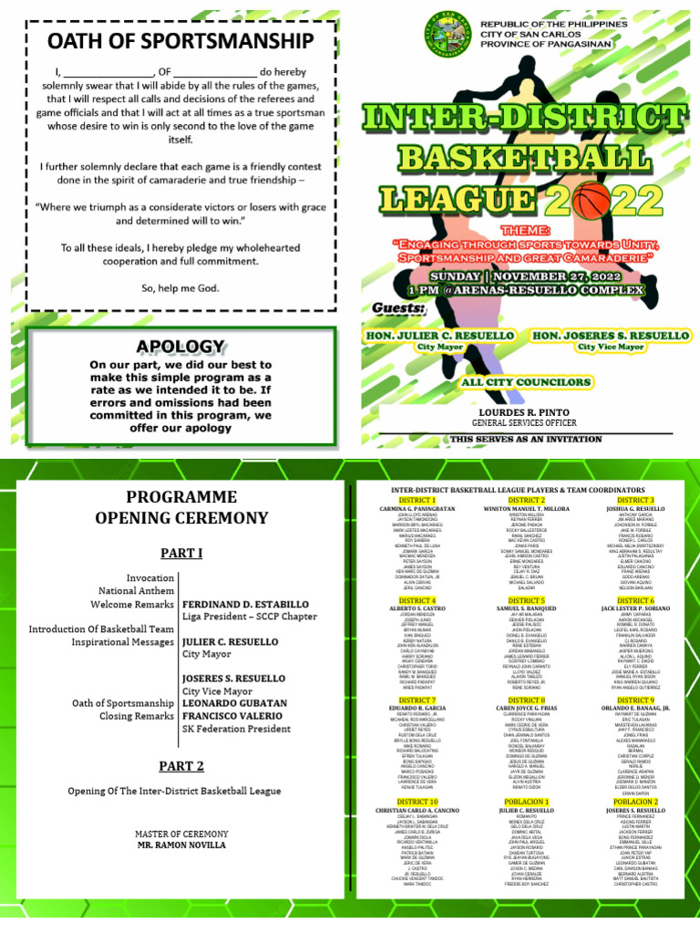Invitation Basketball League 2022 | PDF