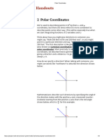 Polar Coordinates: Exercises & Solutions | PDF | Coordinate System ...