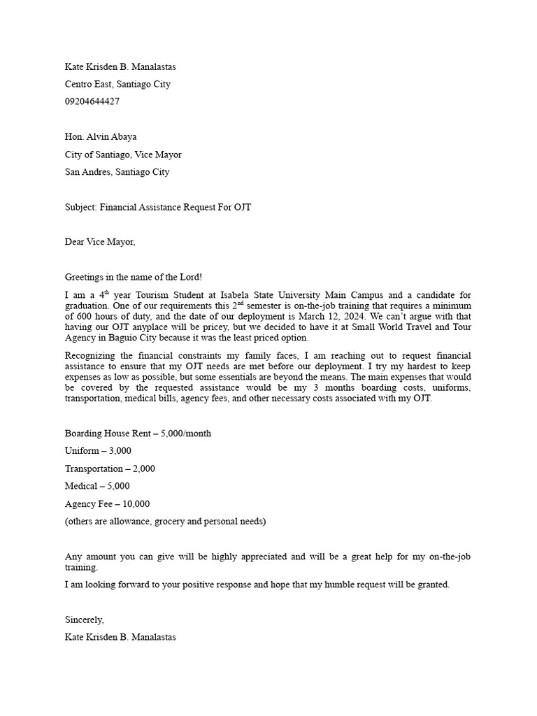 Request Letters | PDF | Behavior Modification