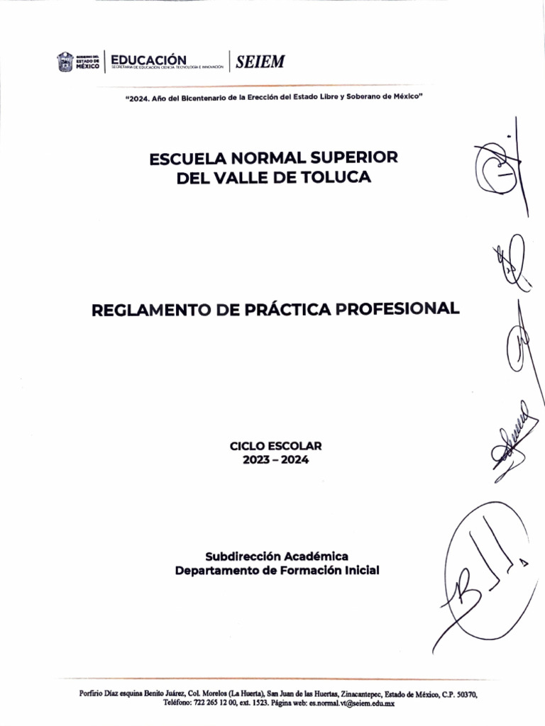 Reglamento Práctica Profesional Ensvt | PDF