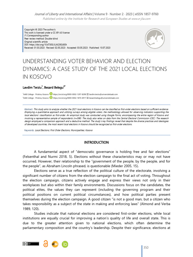 Understanding Voter Behavior A | Download Free PDF | Voting | Elections