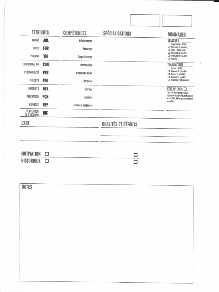 Fiche PJ Chill | PDF