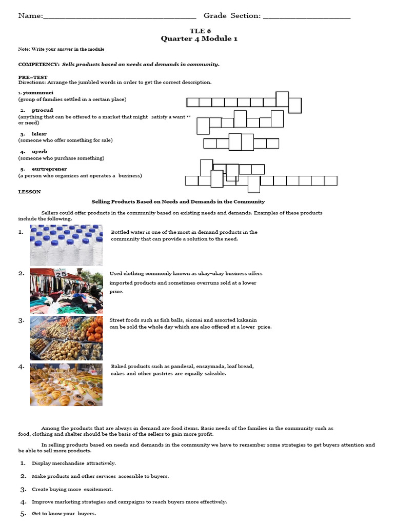 Tle 6 Ict Q4 M2 | Download Free PDF | Sales | Prices