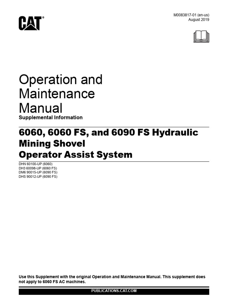 6060 Hydraulic Mining Shovel Operator Assist System | PDF | Hazards