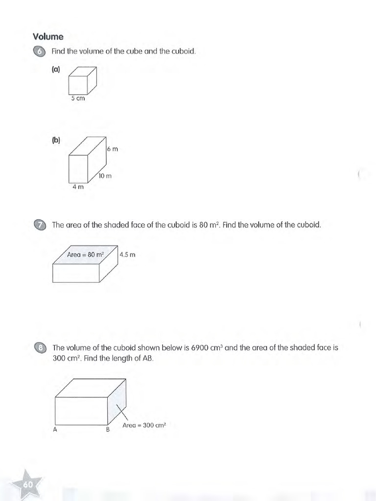 Review 6B - Volume, Pie Chart, Solid Figure | PDF