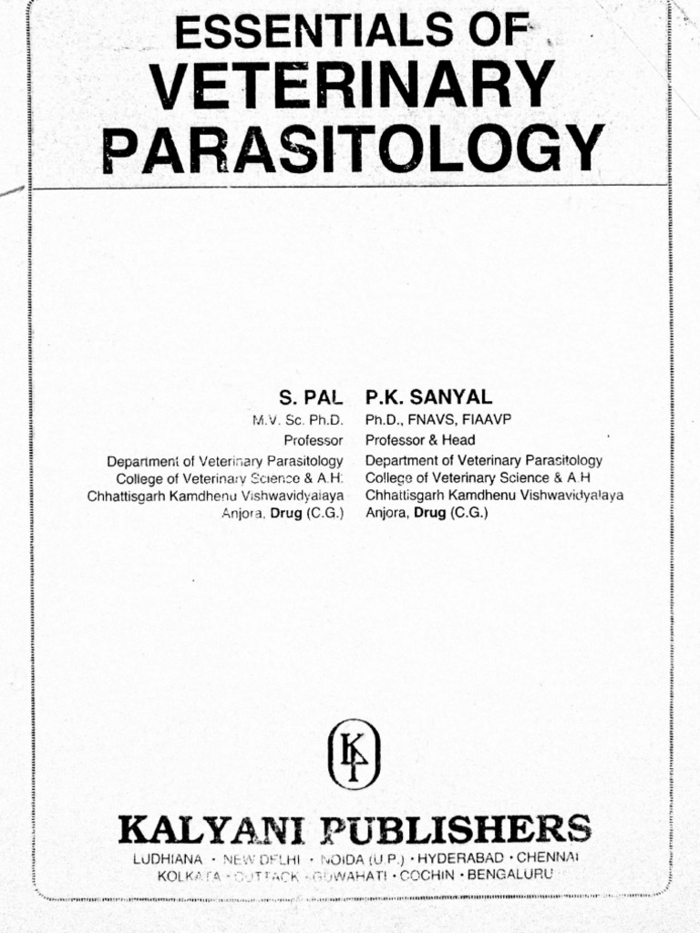 Veterinary Parasitology by S Pal and PK Sanyal | PDF