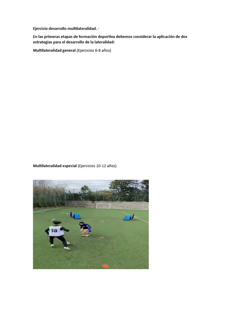 Ejercicio Desarrollo Multilateralidad | PDF