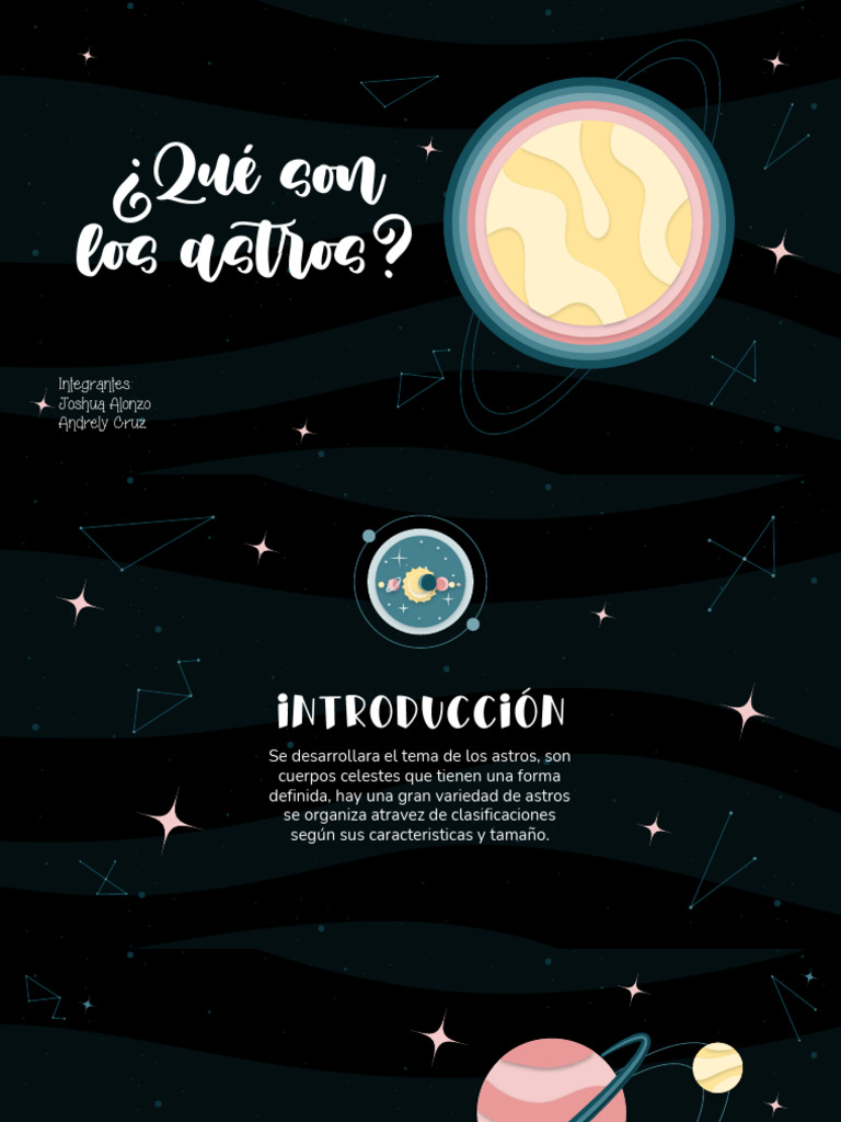 Introducción a los Astros y su Clasificación | PDF | Sistema solar ...