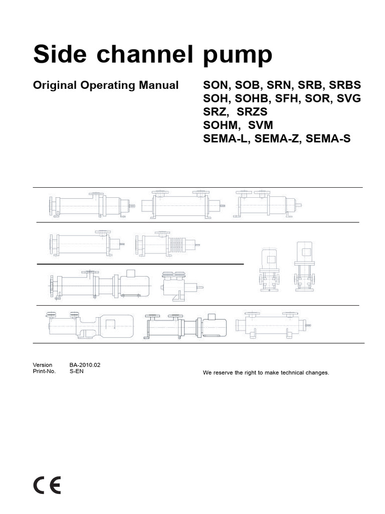 Sero Side Channel Pump Manual | PDF | Pump | Mechanical Engineering