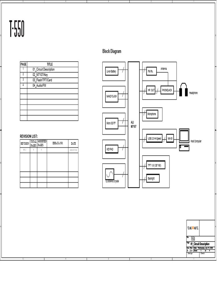 Block Diagram: 02 - M7107/Key 01 - Circuit Description | PDF | Electronics | Computing