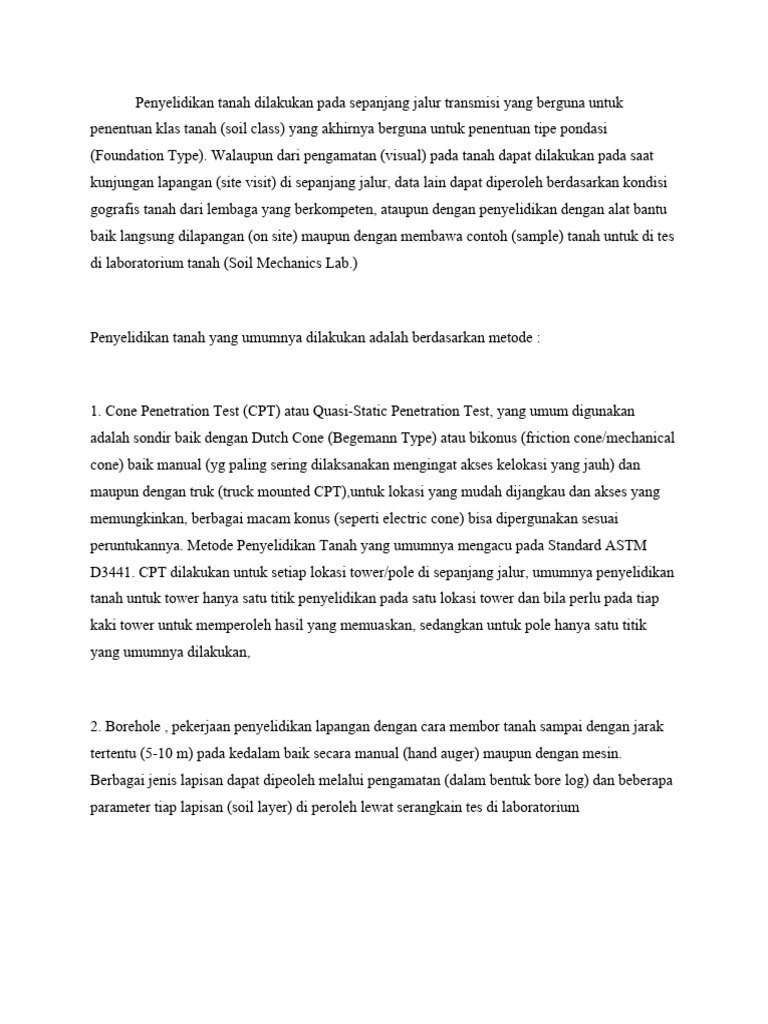 CPT Dan SPT | PDF | Teknologi & Rekayasa