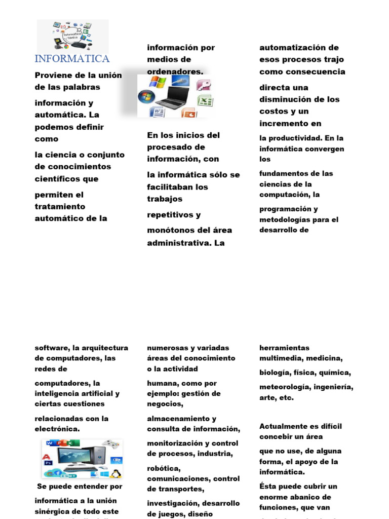 Triptico | PDF | Informática | Ciencias de la Computación