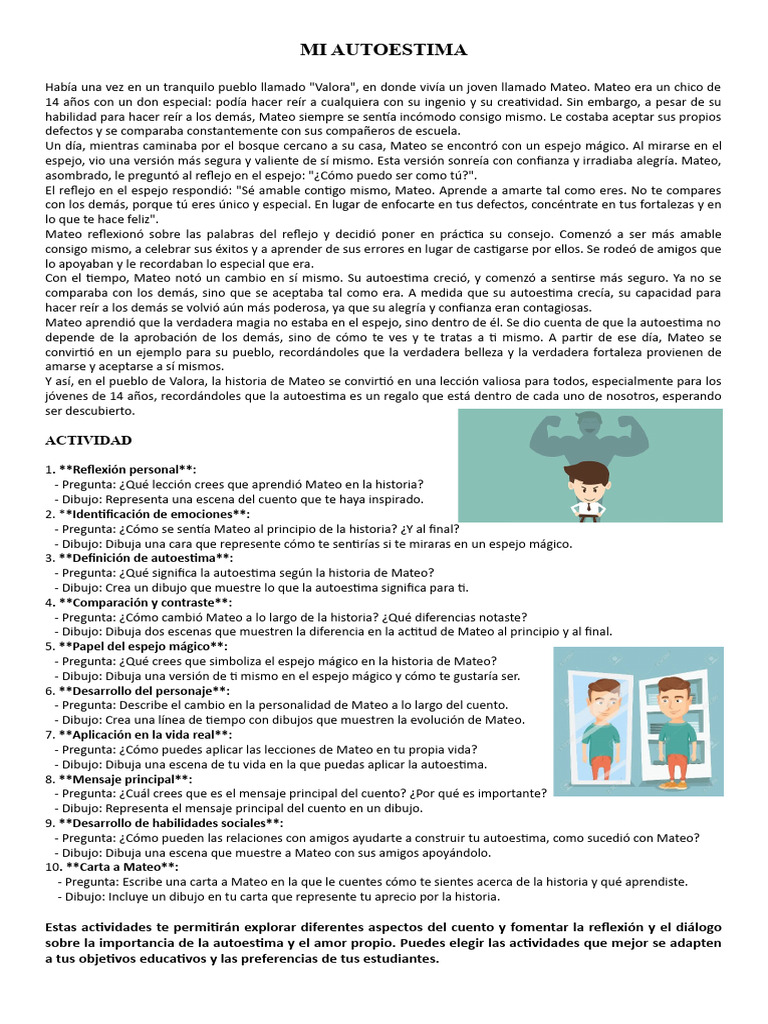 Mi Autoestima | Descargar gratis PDF | Autoestima