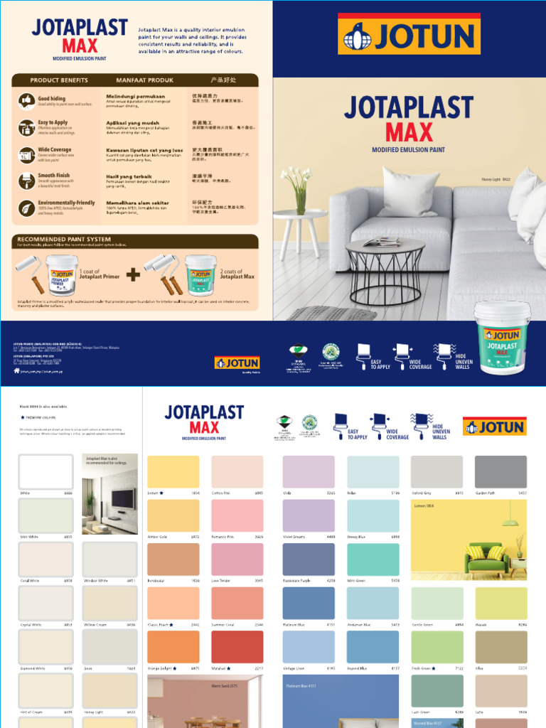 Jotaplast Max Colour Card 2022 | PDF | Paint | Paintings
