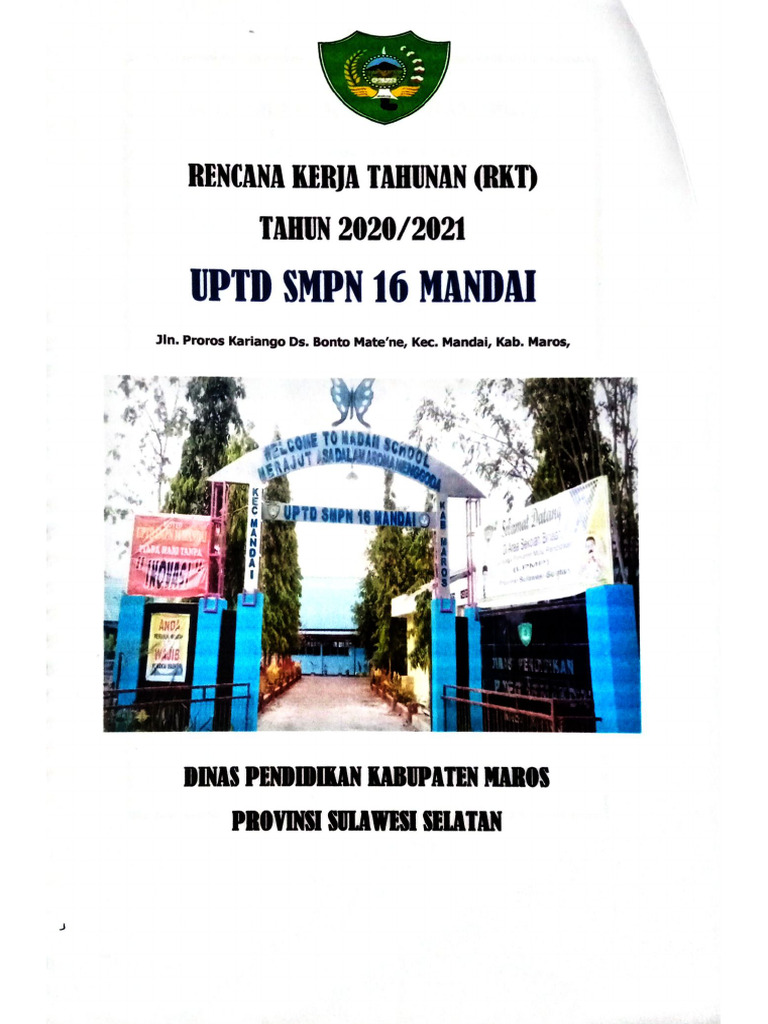 RKT SMPN 16 Mandai THN 2020 - 2021 | PDF