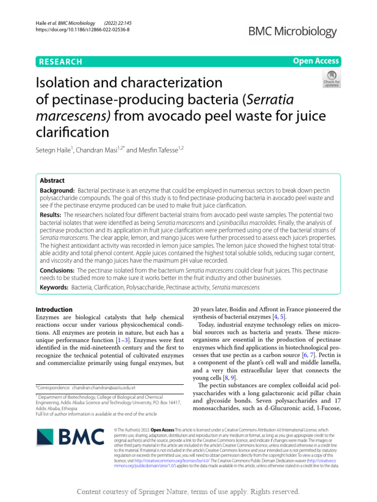Isolation and Characterization of Pectinase-Produc | PDF | Protein Purification | Polymerase ...