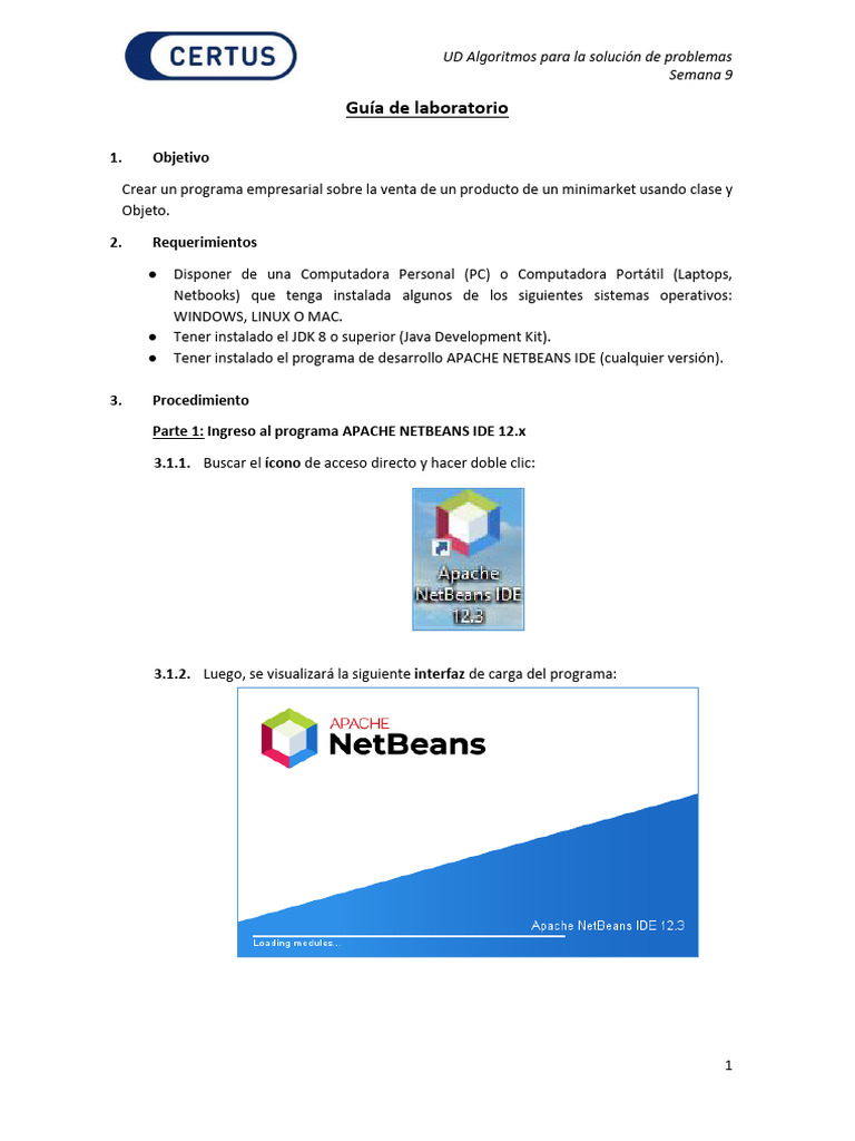 Semana 9 - Guía de Laboratorio Lenguaje de Programacion CERTUS | PDF ...