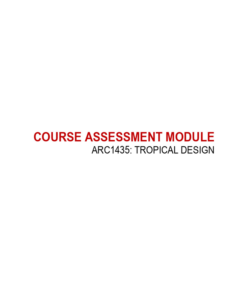 Tropical Design Course Guide | PDF | Citation | Apa Style