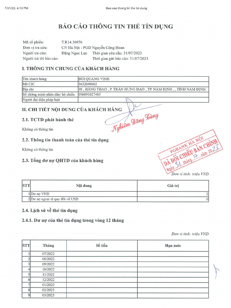 BÙI QUANG VINH - H SƠ B SUNG KSTT (N CH NG T ) | PDF