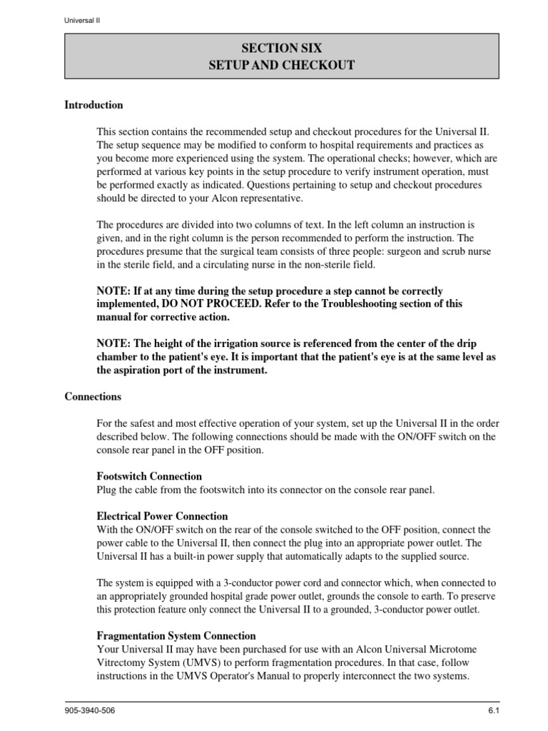 U2 Presurgical Setup & Checkout | PDF | Intravenous Therapy ...