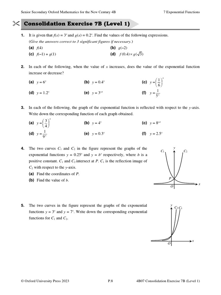 Exponential Functions for Students | PDF | Exponential Function ...