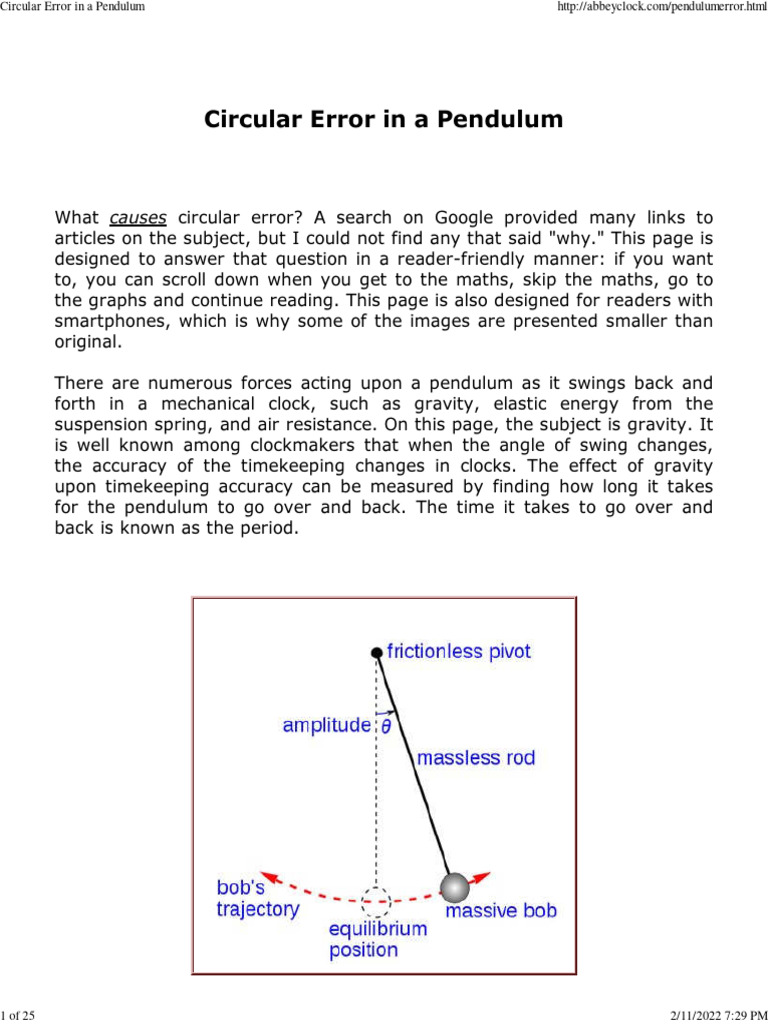 Pendulumerror | Download Free PDF | Pendulum | Force