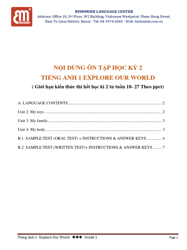 Đề Cương Ôn Tập k1 Eow | PDF | Human Communication | Linguistics