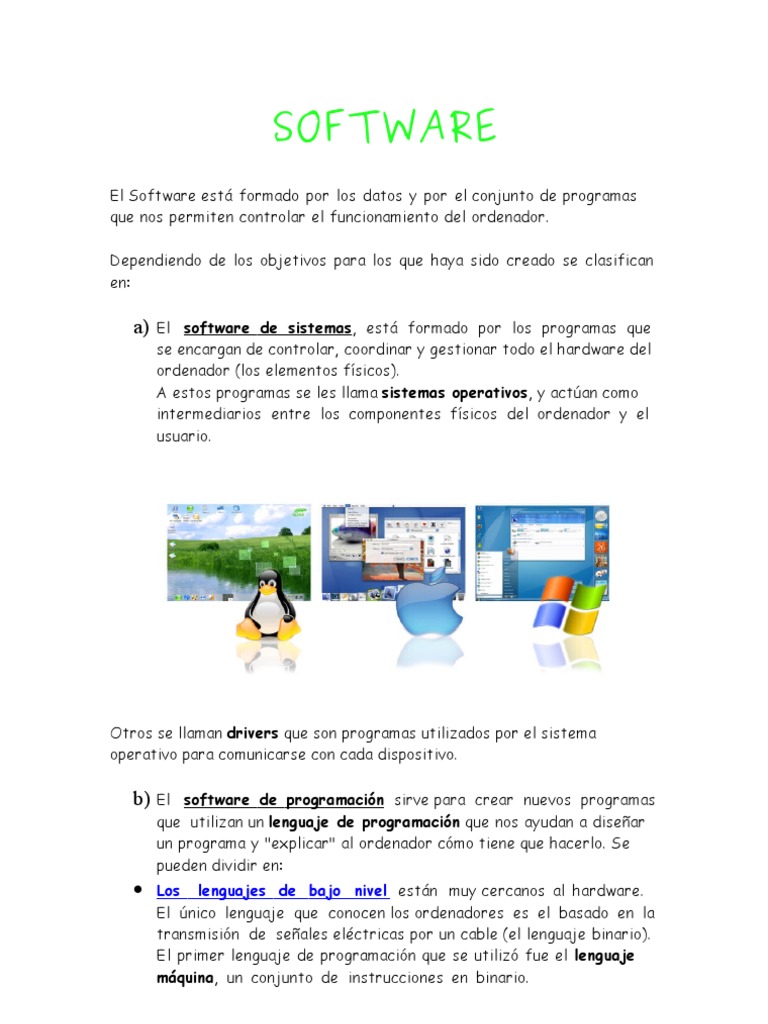 Resumen Software | Descargar gratis PDF | Programa de computadora | Programación