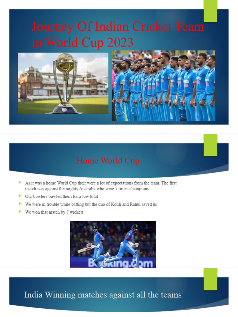 Journey of Indian Cricket Team in World Cup | Download Free PDF | Cricket | Ball And Bat Games