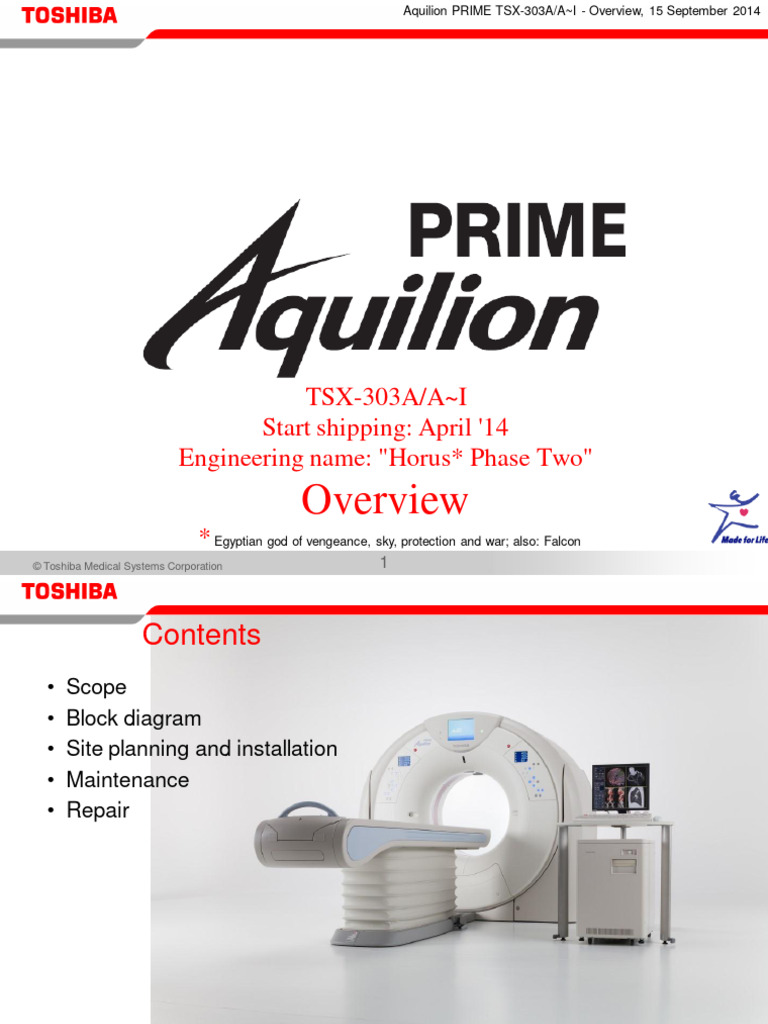 Aquilion PRIME TSX-303A Overview | PDF | Ct Scan | Power Supply