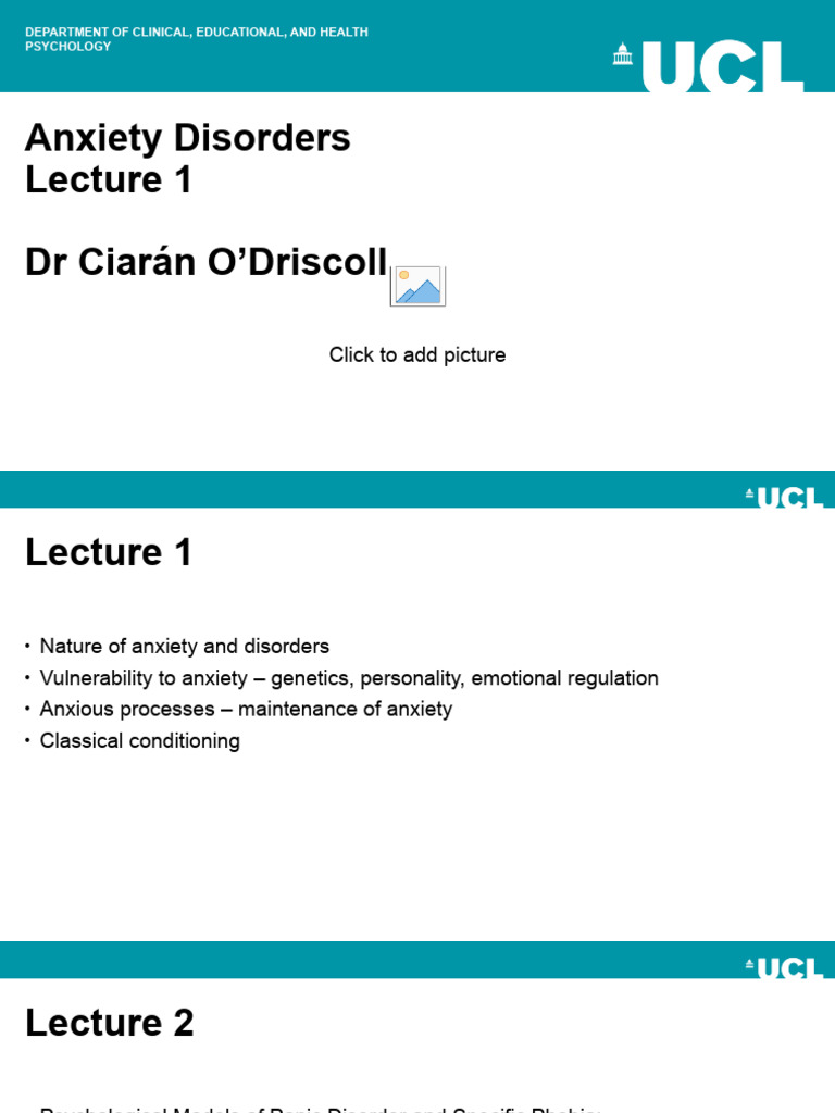 Understanding Anxiety Disorders: Overview | PDF | Classical ...