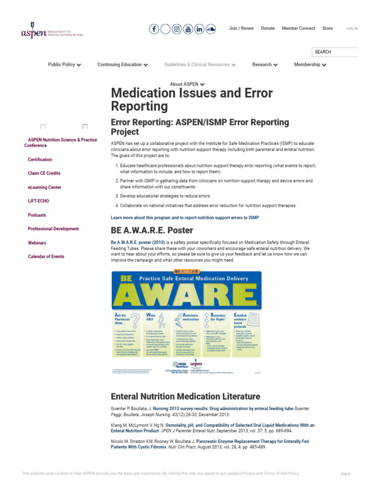 ASPEN - Medication Issues and Error Reporting | PDF | Health Care ...