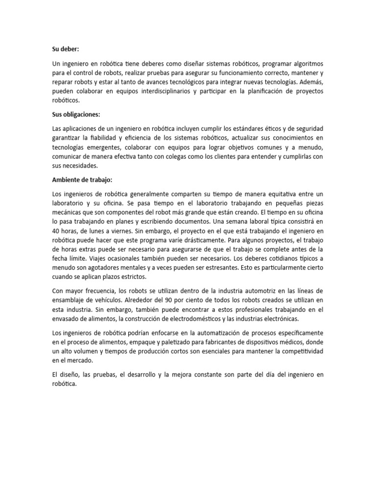 Su Deber | PDF | Robótica | Robot