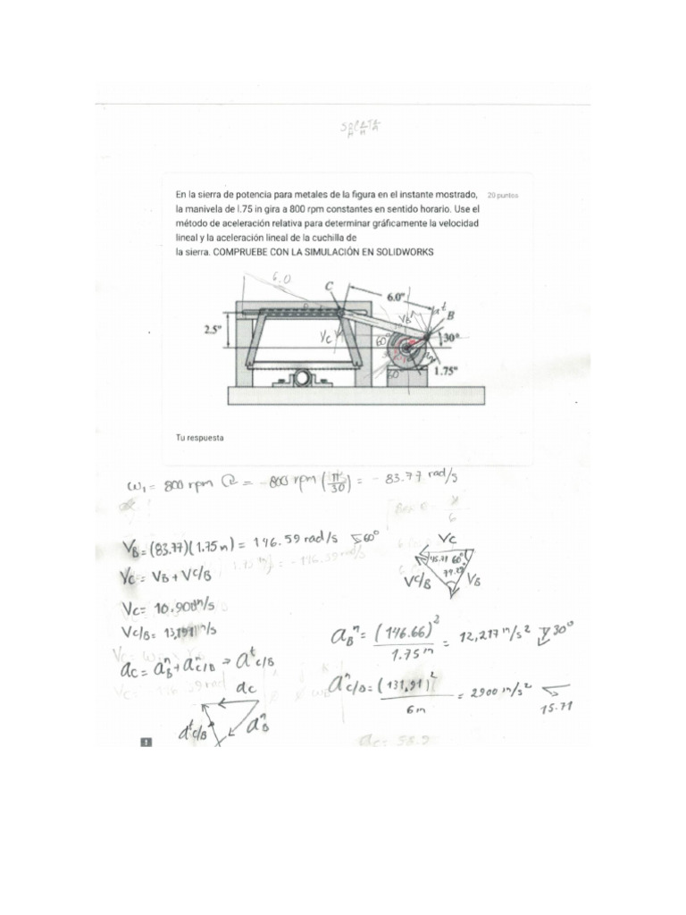 Tarea 1 Cinematica | PDF