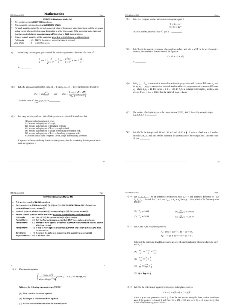 JEE Advanced 2022 Paper 1 Solutions | PDF | Atomic Nucleus | Capacitor