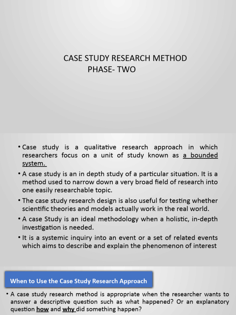 Case Study | PDF | Case Study | Methodology