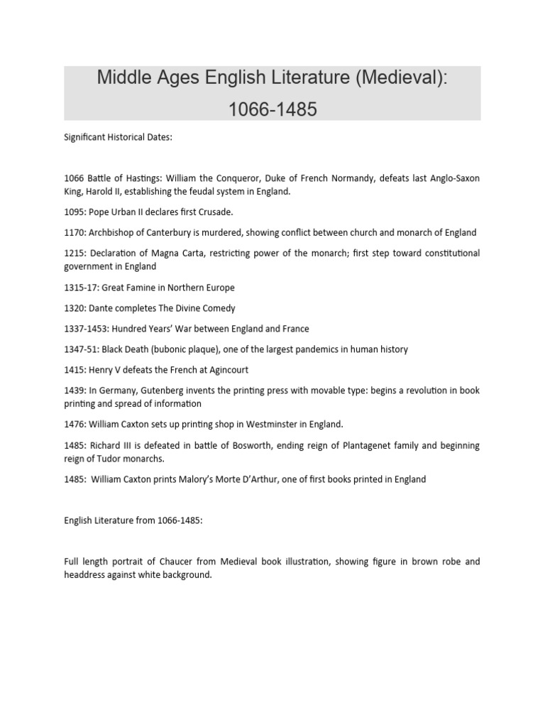EL 115 Medieval English Literature | PDF | Round Table | Lancelot