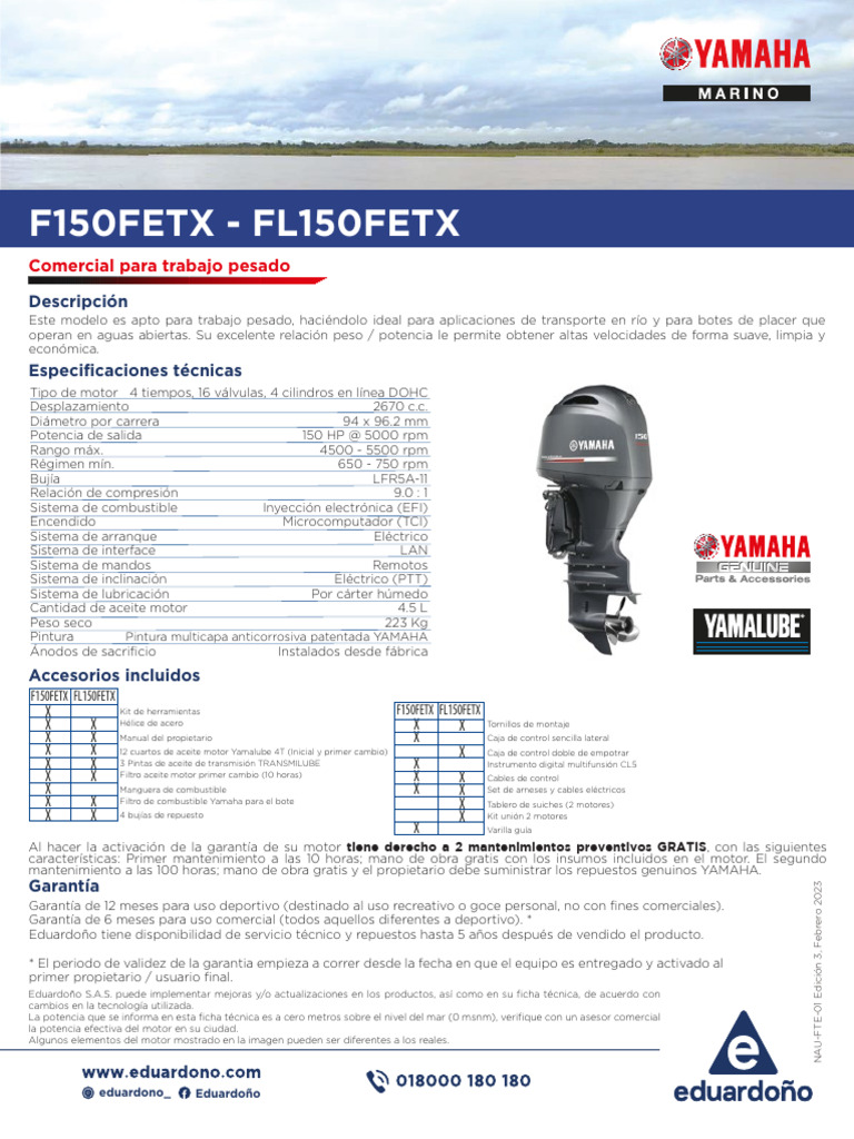 Ficha F150fetx Ft150fetx | PDF | Inyección de combustible | Motores