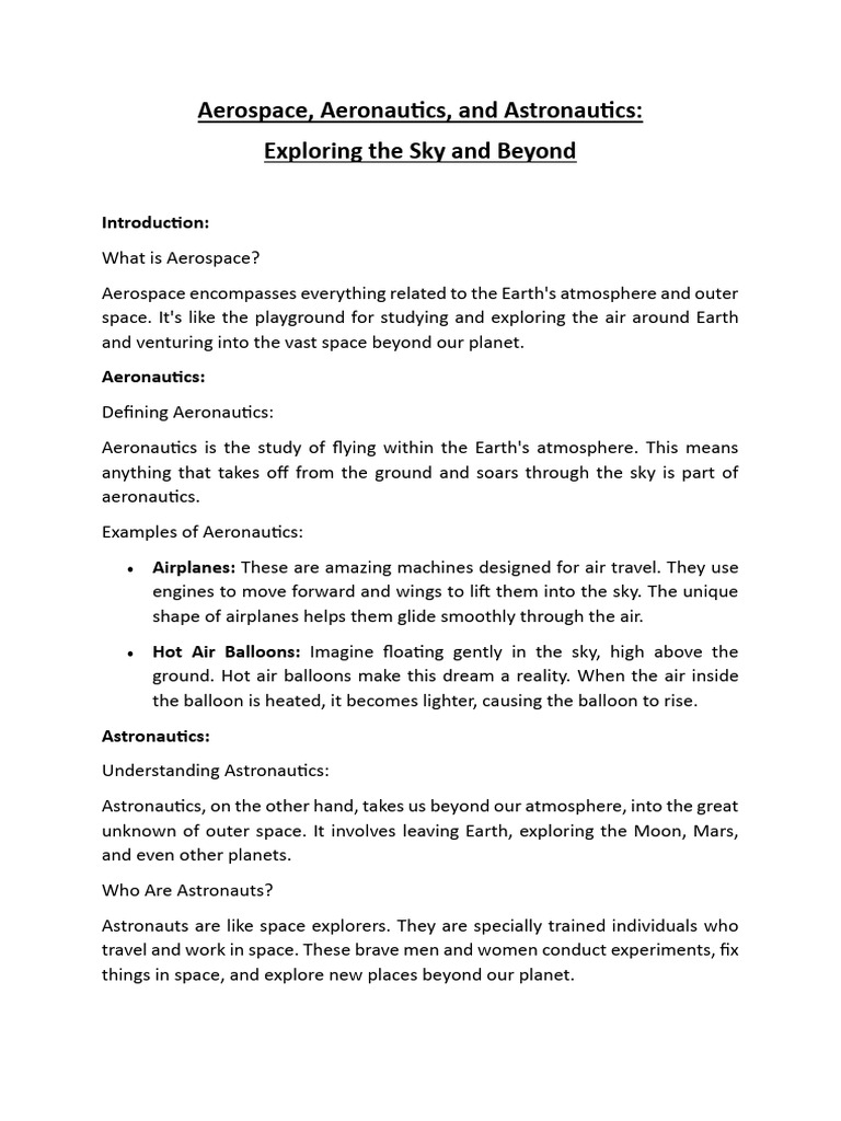 Aerospace Notes | PDF | Helicopter | Outer Space