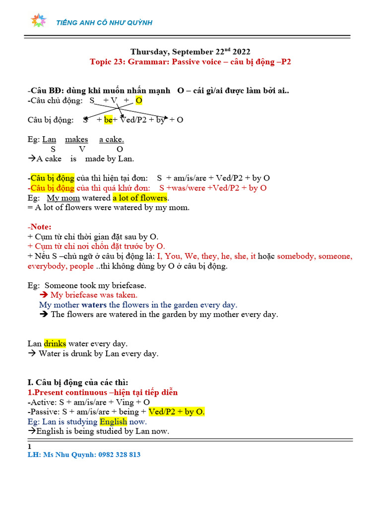 Topic 35 - Passive Voice - P2 | PDF | Language Mechanics | Linguistic Typology
