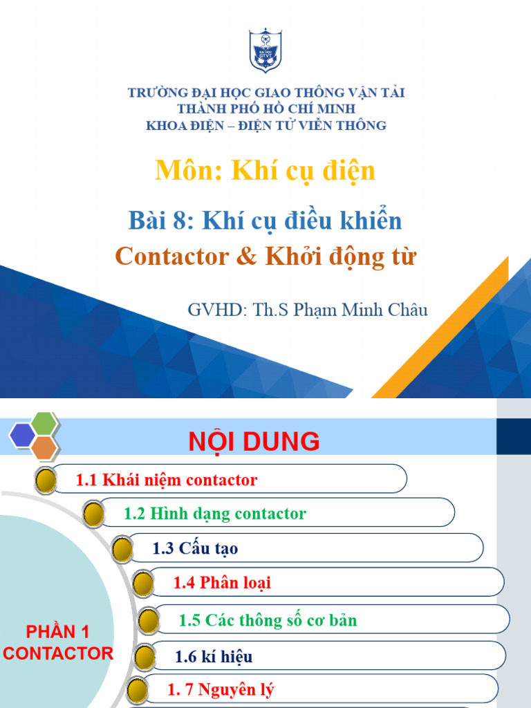 Bai 8 - Contactor-Kh I Đ NG T | PDF