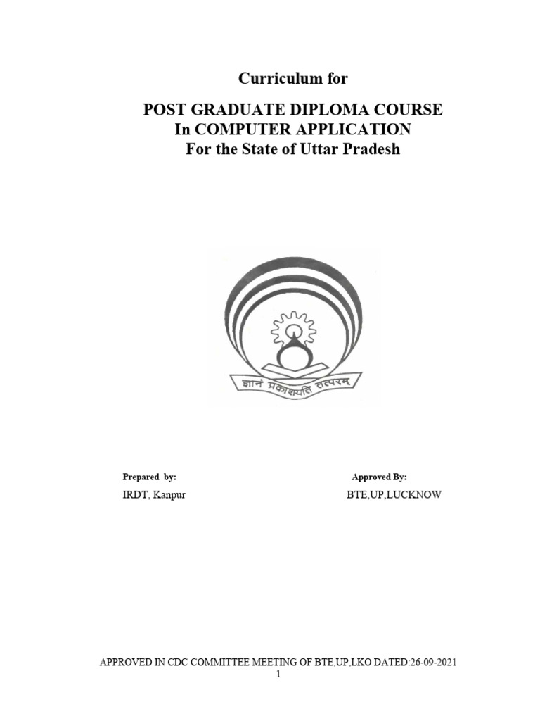 PG Diploma in Computer Application Curriculum | PDF | Operating System ...