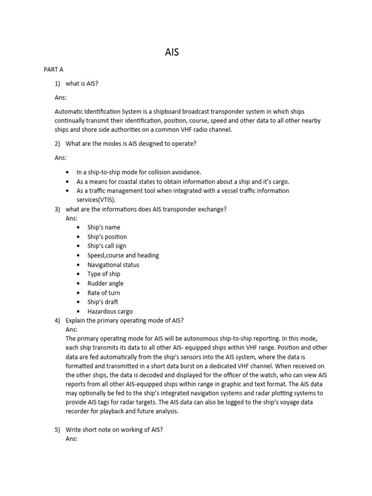 AIS | PDF | Electronics | Information And Communications Technology