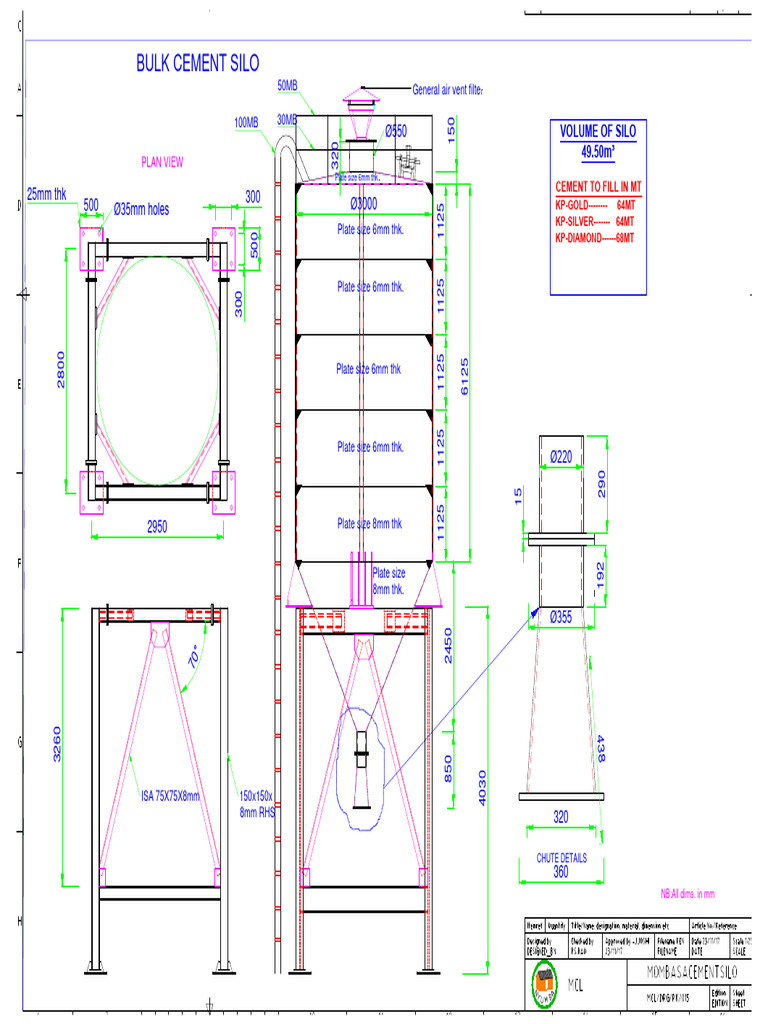 Bulk Cement Silo Specifications | PDF | Food Storage